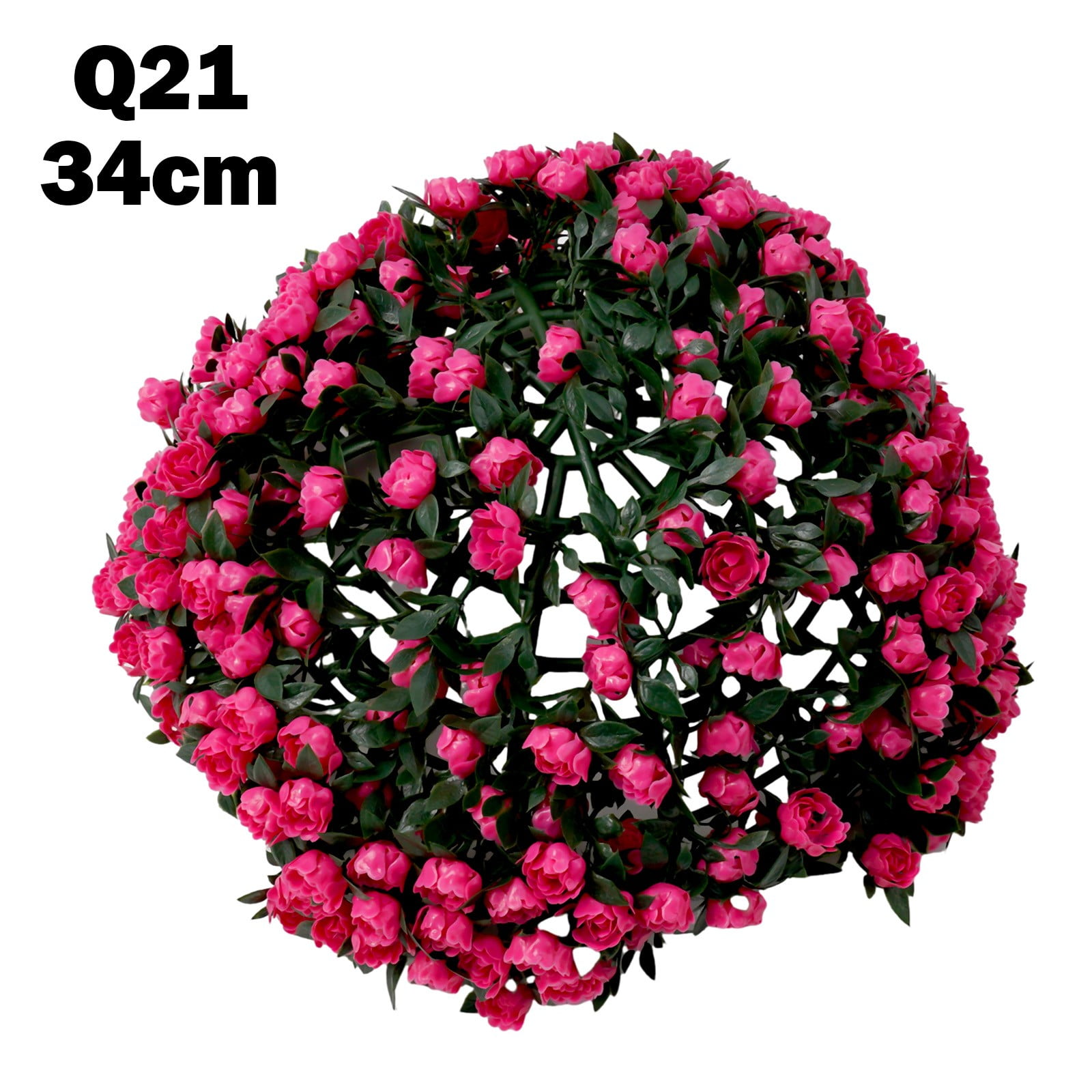 Artificial Rose Flower Balls Topiary Hanging Garden Basket Plant Stable - Walmart.com