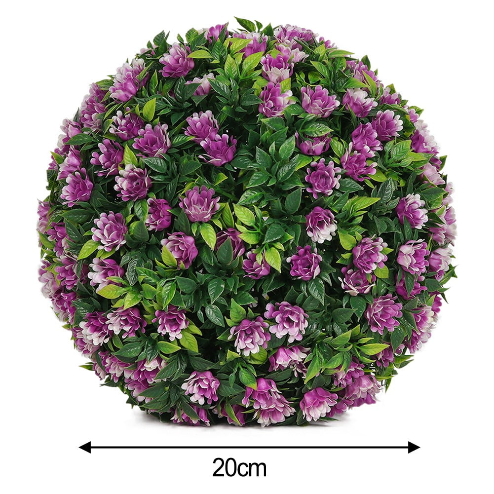 Artificial Rose Flower Balls Topiary Hanging Garden Basket Plant UV Stable - Walmart.com