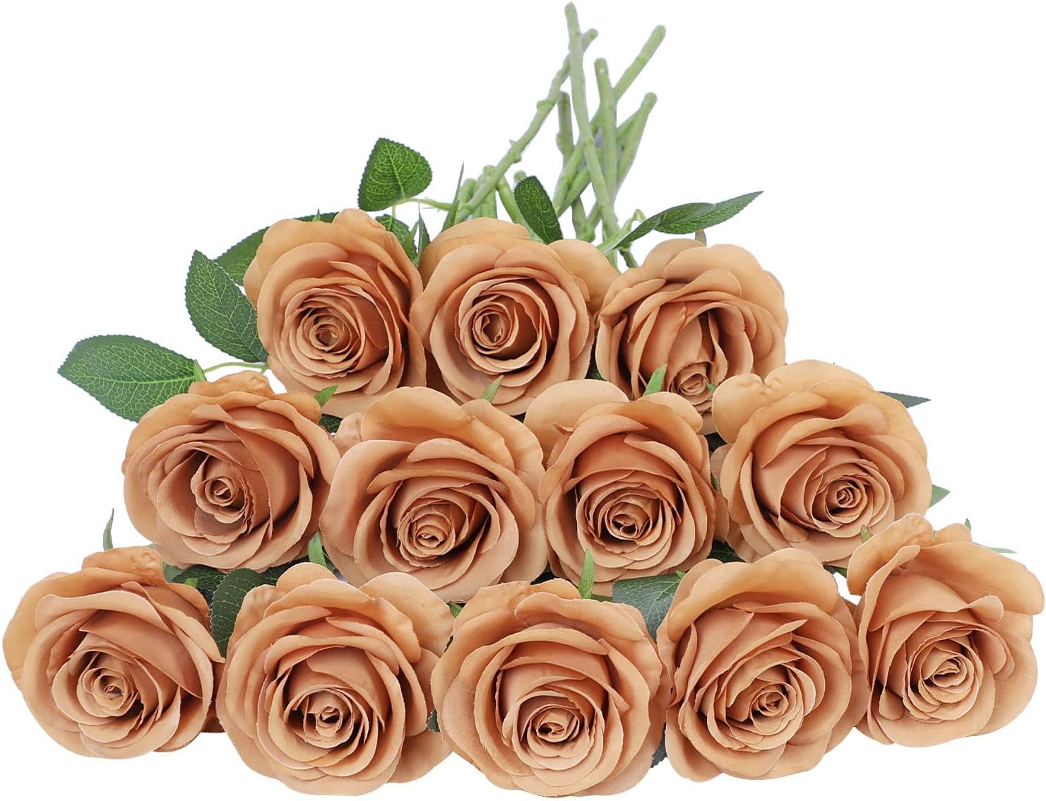 Artificial Rose Flower Blush Flowers Pink Roses Silk Flowers pcs with ...