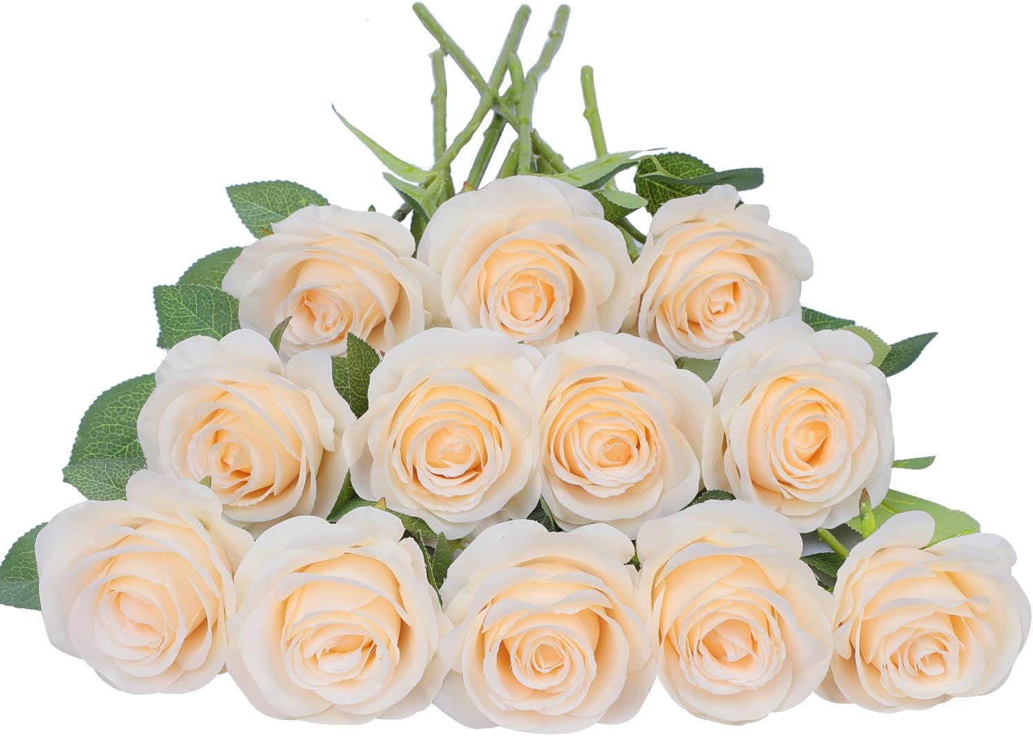 Artificial Rose Flower Blush Flowers Pink Roses Silk Flowers pcs with ...