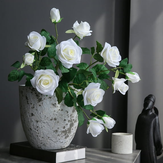 Artificial Rose Flower Decor | 55cm Cloth Decorative Ornament for Home ...