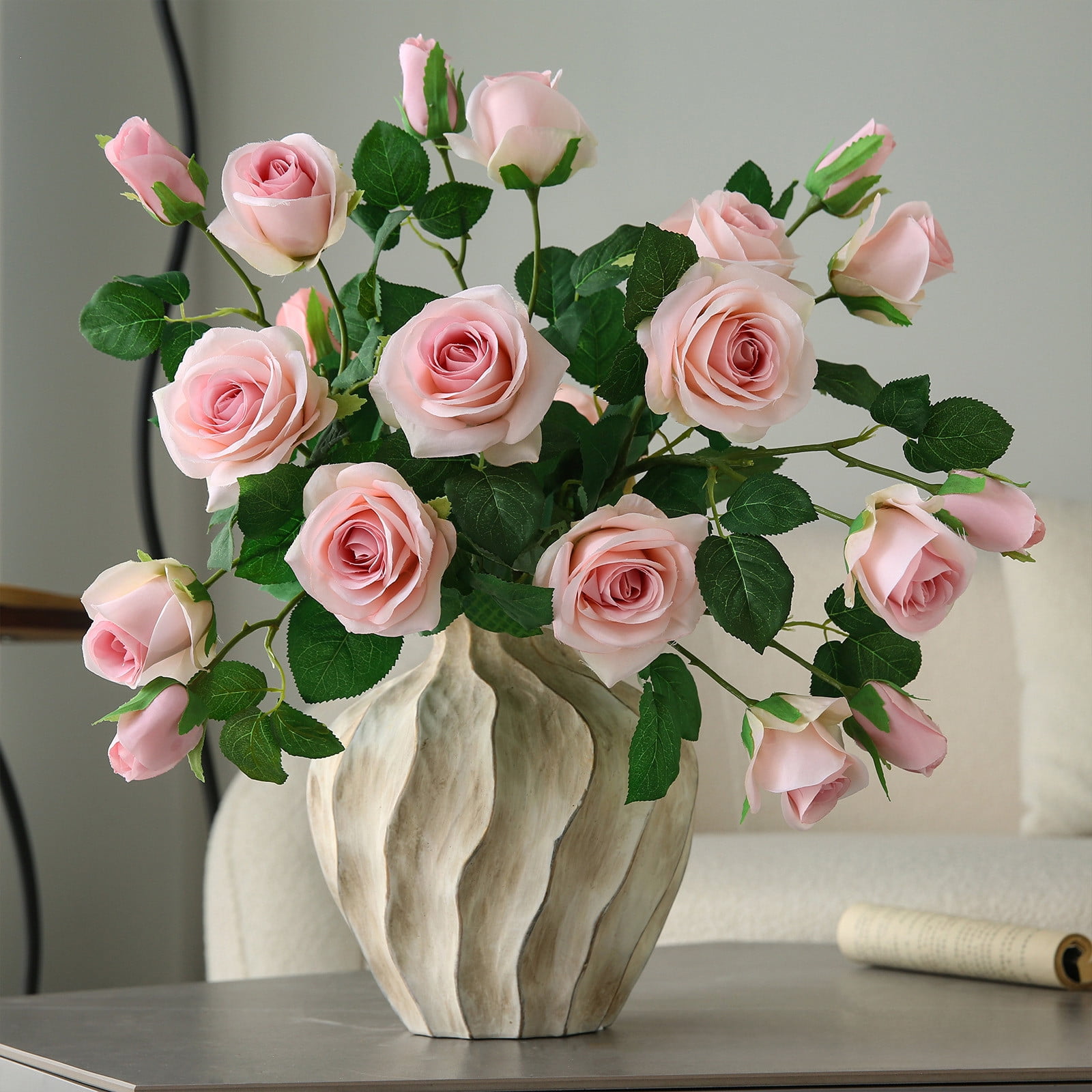 Artificial Rose Flower Decor | 55cm Cloth Decorative Ornaments for ...