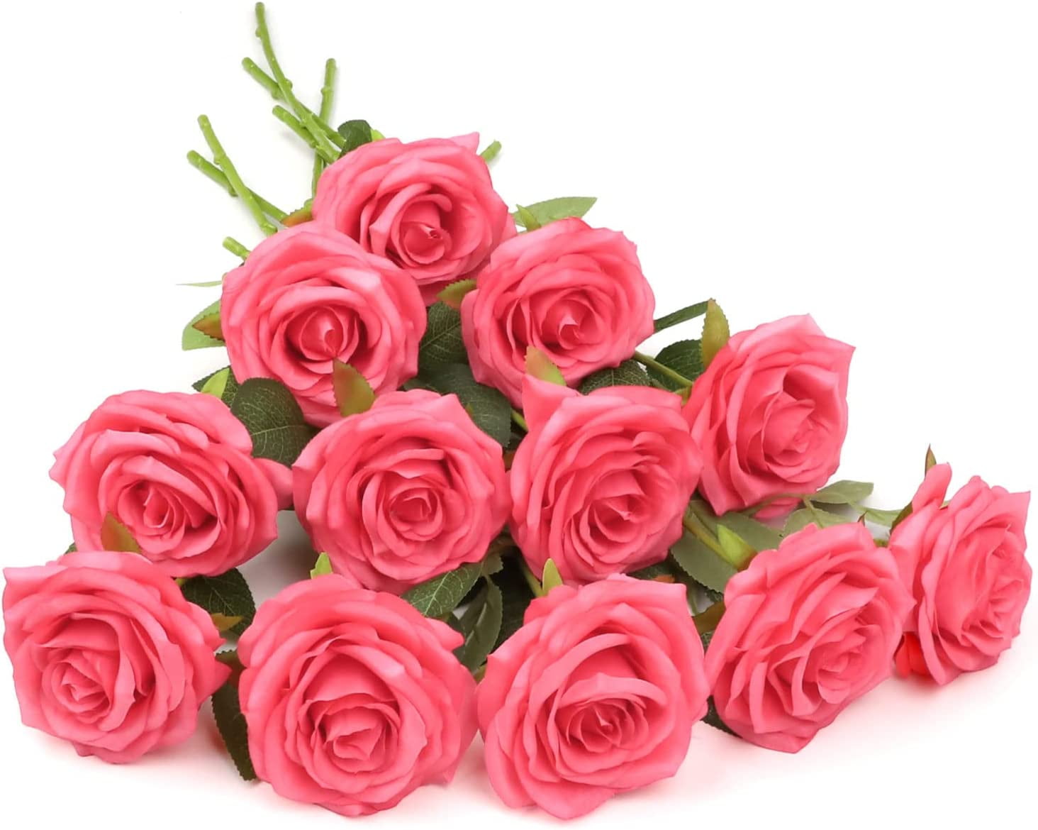 Artificial Rose Flower Dusty Rose Flowers Silk Flowers pcs with Long ...