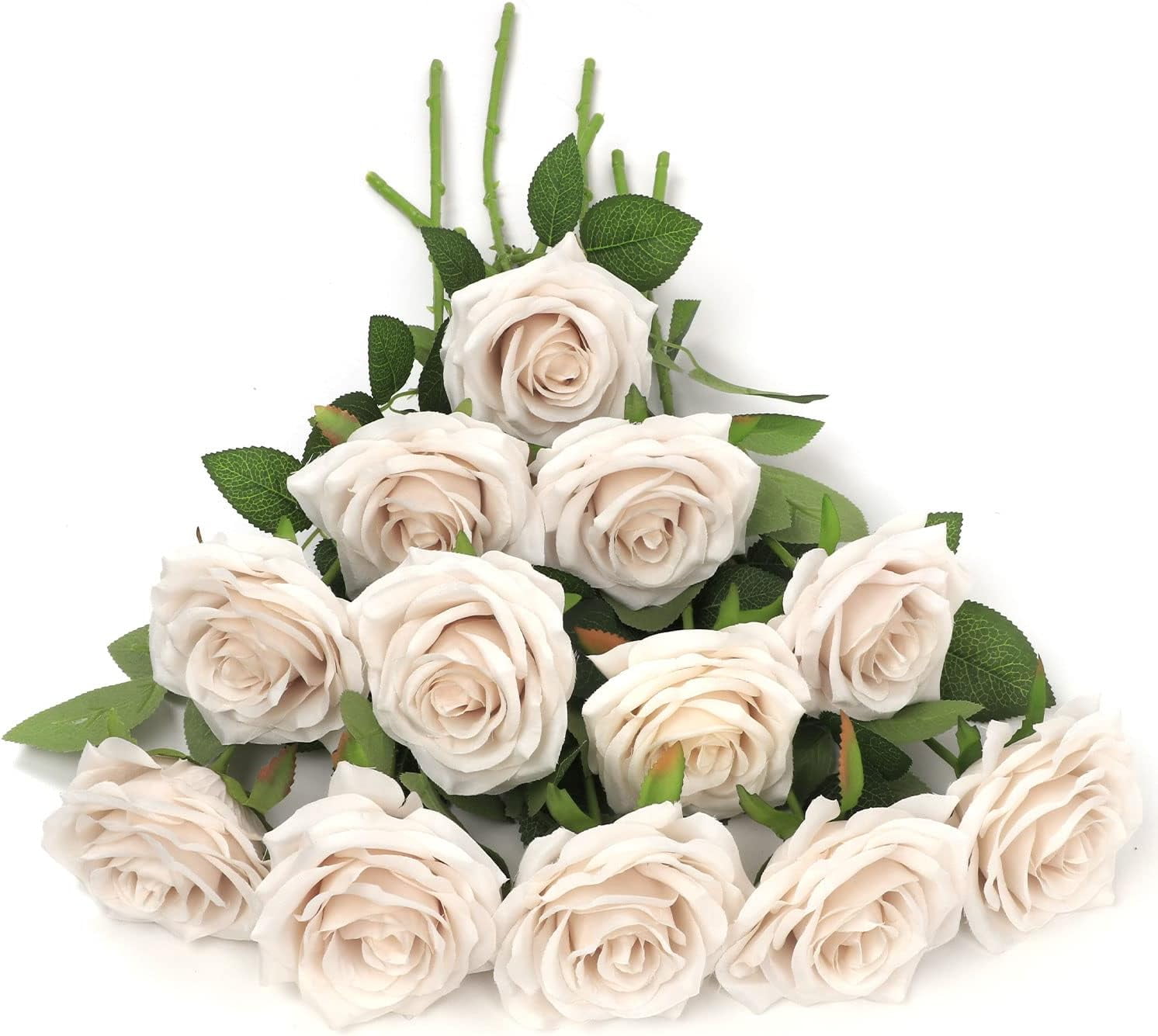 Artificial Rose Flower Dusty Rose Flowers Silk Flowers pcs with Long ...