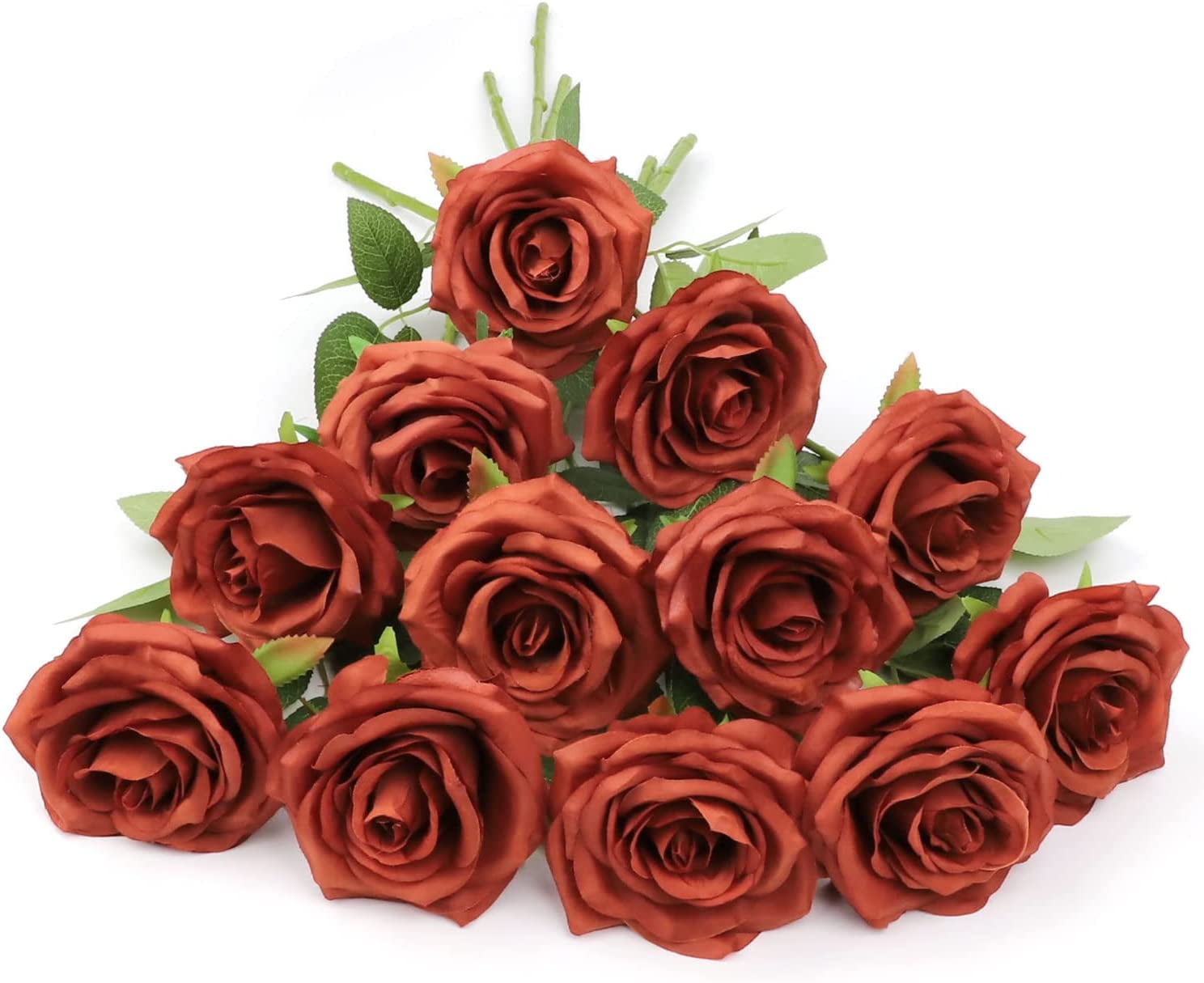 Artificial Rose Flower Dusty Rose Flowers Silk Flowers pcs with Long ...