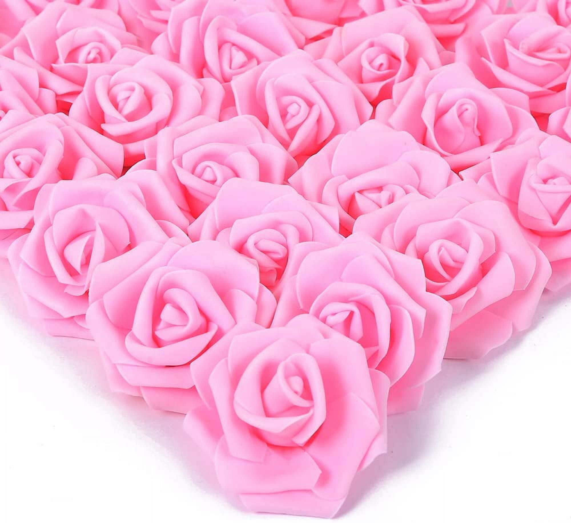 Artificial Rose Flower Heads Real Looking Baby Pink Fake Roses Flowers ...