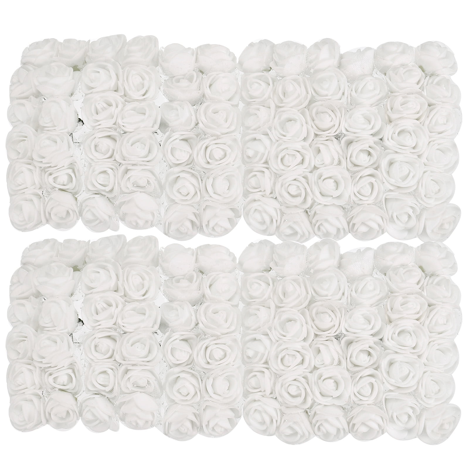 Artificial Rose Flower Heads, White Mini Faux Flowers 0.8 Inch-1 Inch ...