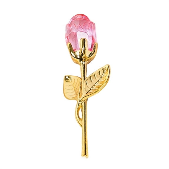 Artificial Rose Flower Ornament Decorative Metal Stem with Acrylic ...