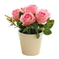 Artificial Rose Flower Small Tree In Pot – Lifelike Potted Plant With ...