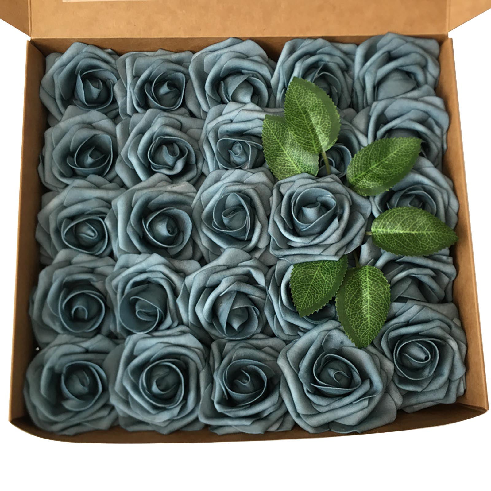 Artificial Rose Flowers - Realistic Silk-Touch Plastic, Vibrant Red ...