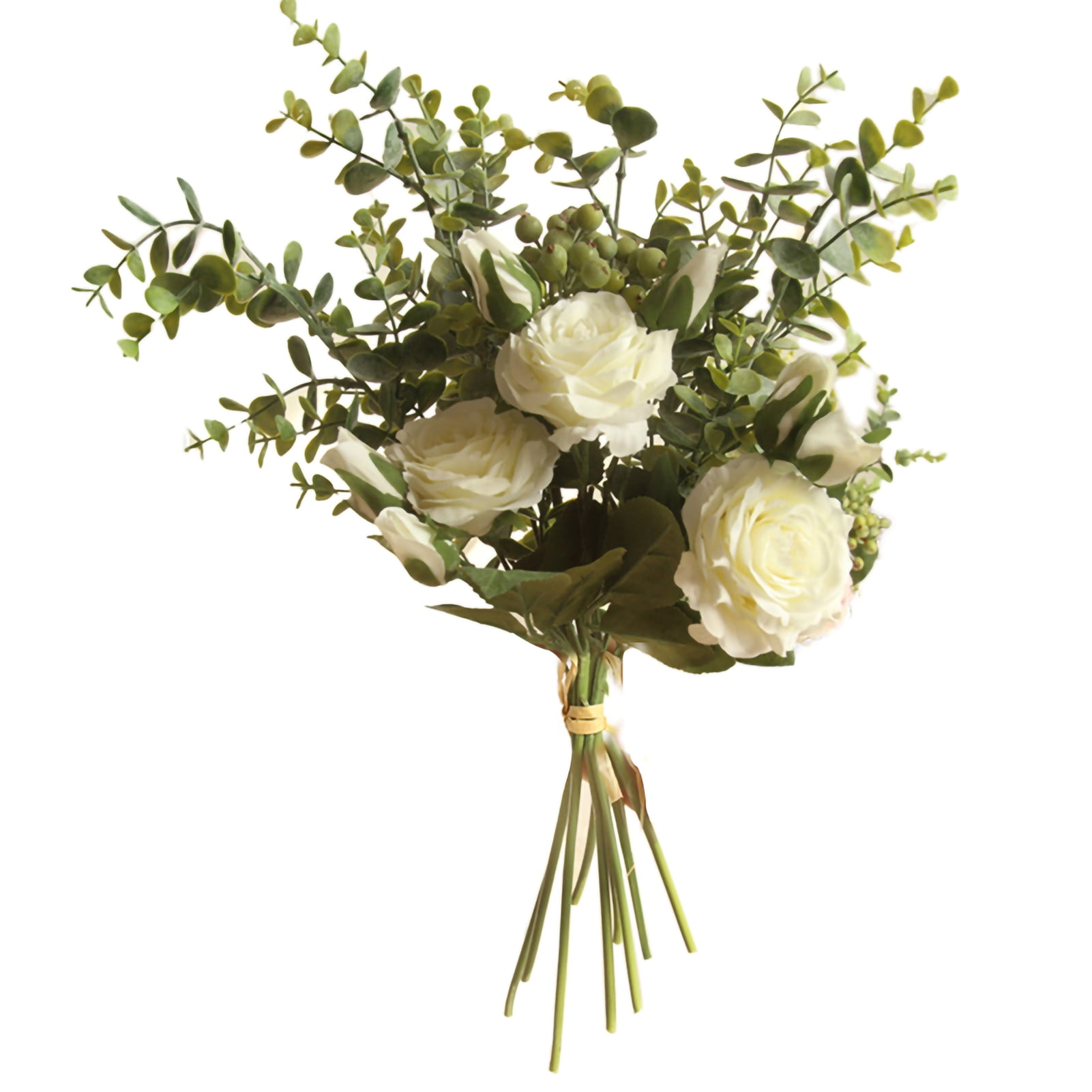 Artificial Rose Flowers,Roses Real Touch Foam Fake Rose Bulk with Stem ...