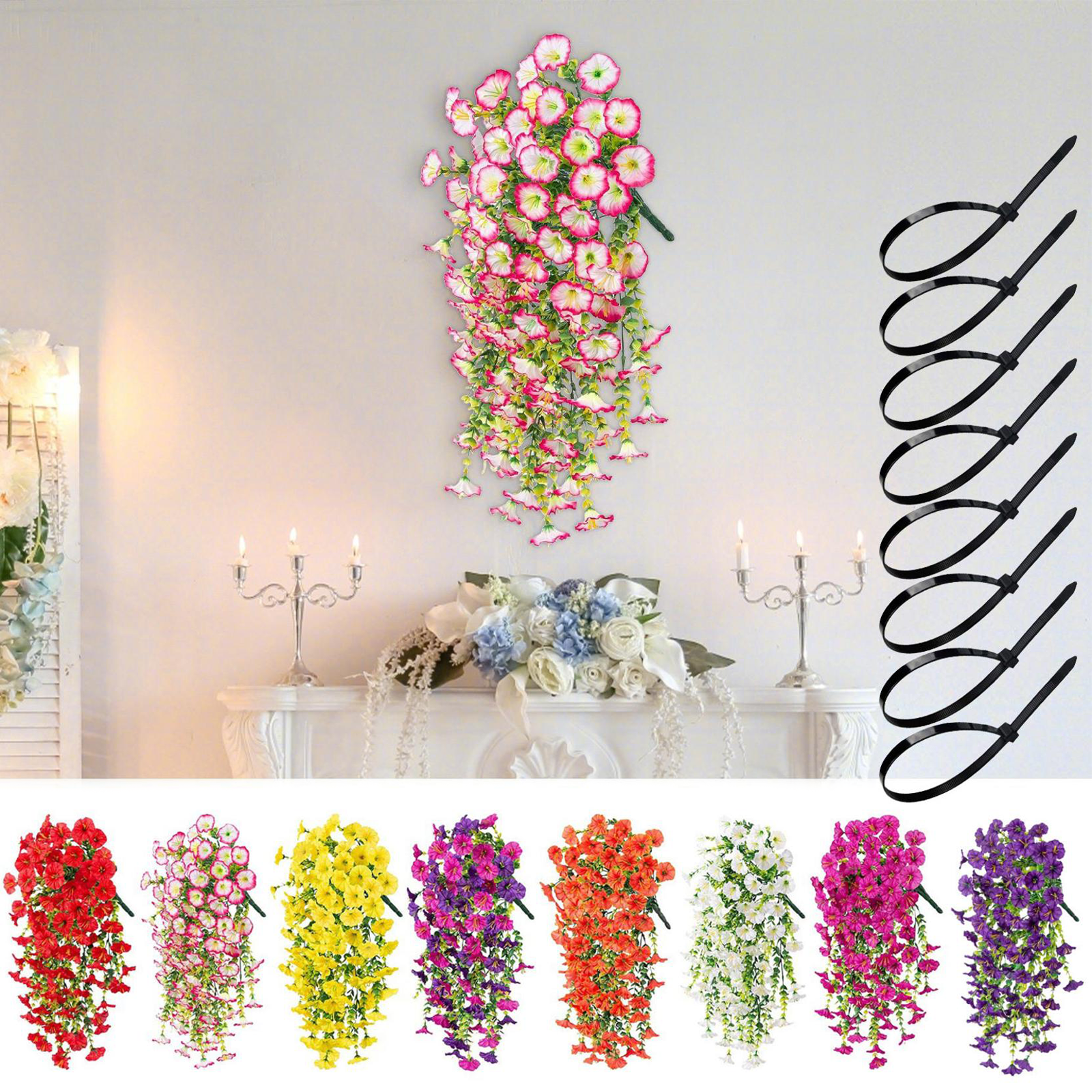 Artificial Rose Flowers for Conditioning Duct Cover, Faux Vines for ...