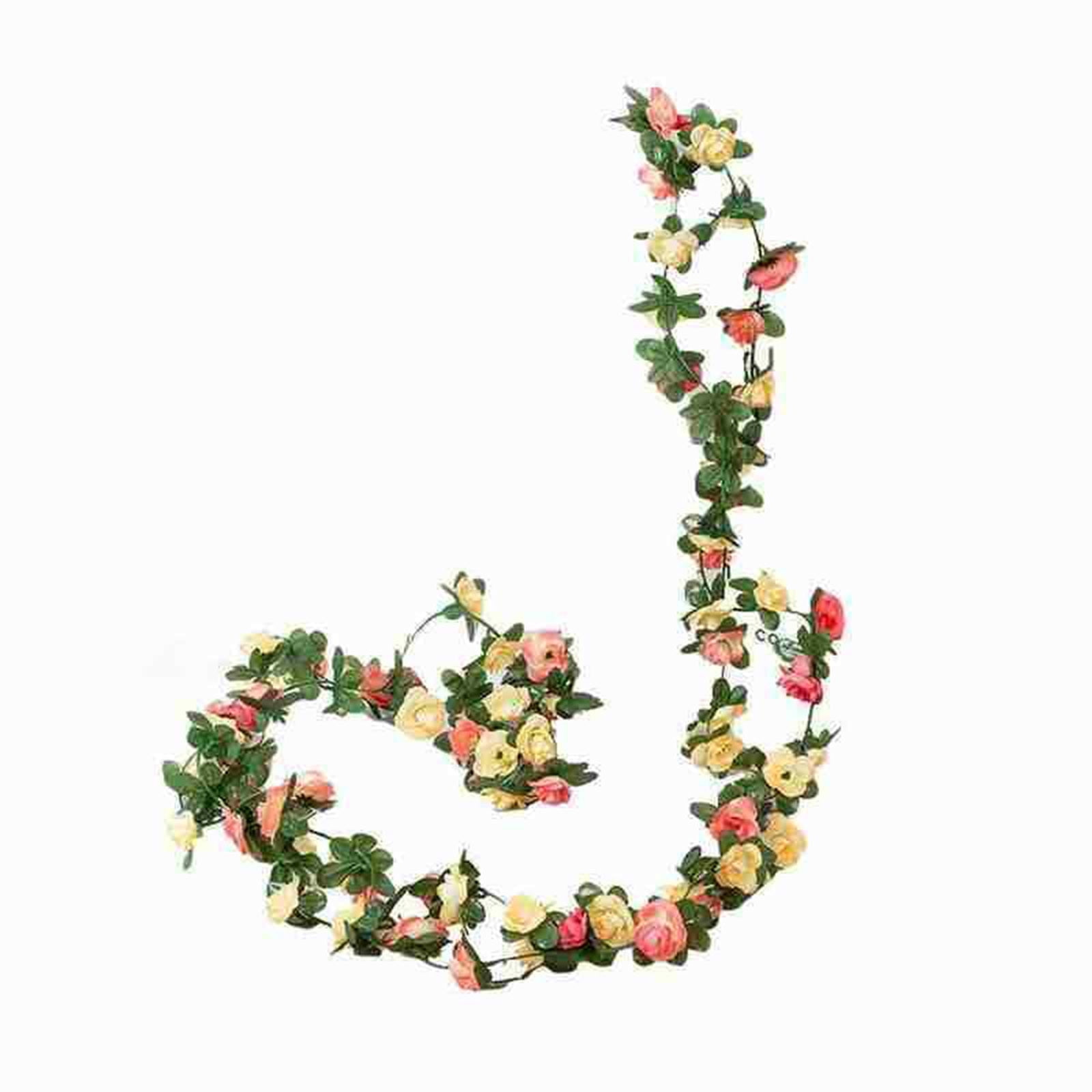 Artificial Rose Garland Vine - 45 Silk Rose Flowers for Wedding Arch ...