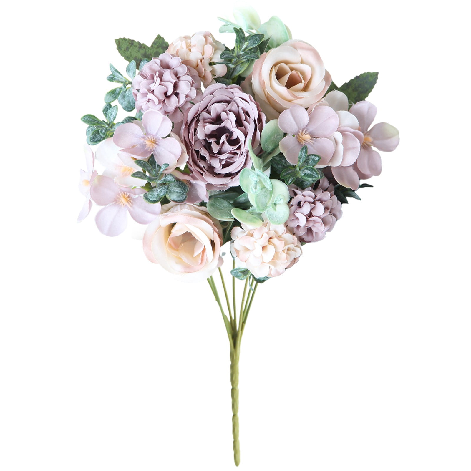 Artificial Rose Hydrangea Peony Flower Arrangement For Vase Bouquet ...