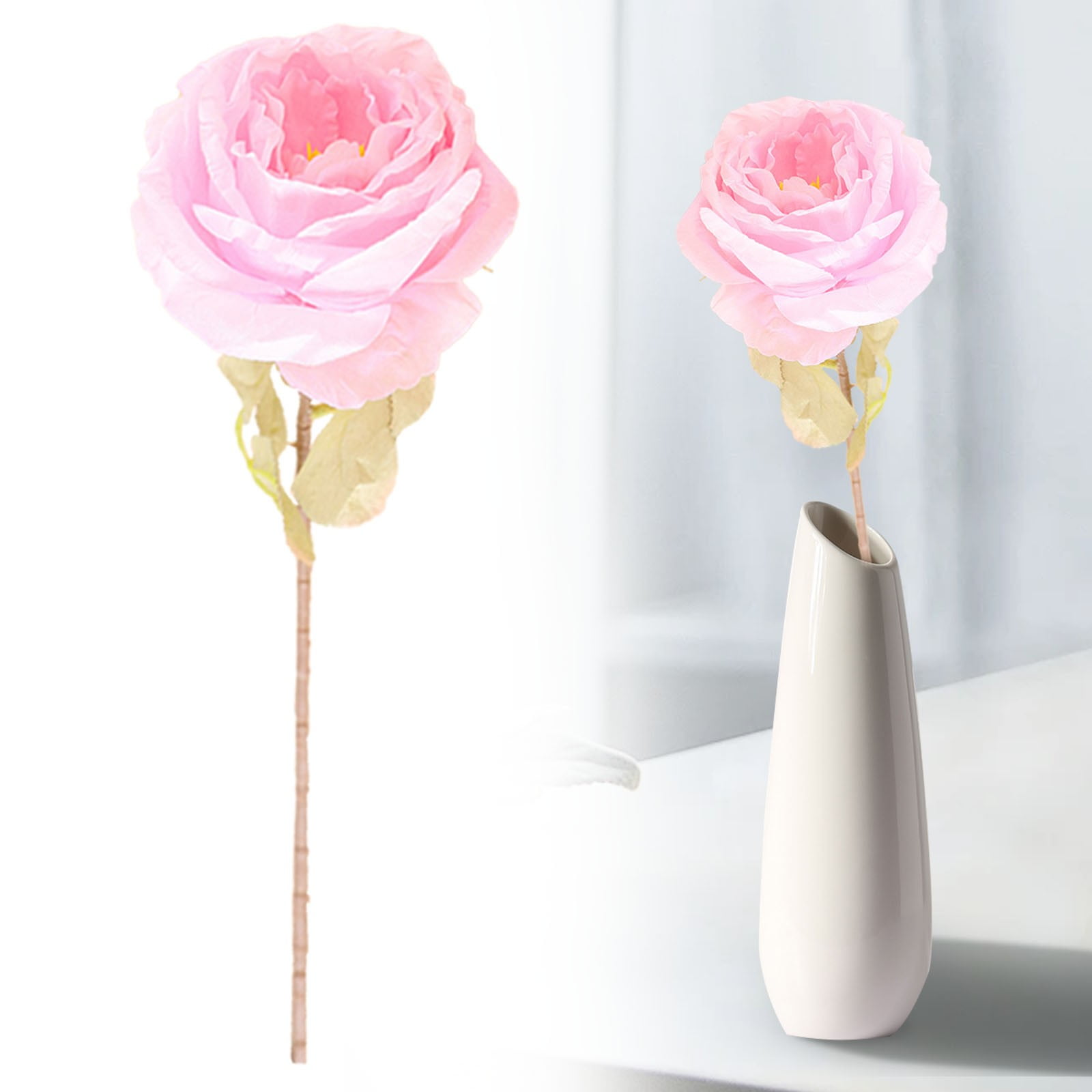 Artificial Rose Long Stem Single Flower For Home Decor, Wedding, Table ...