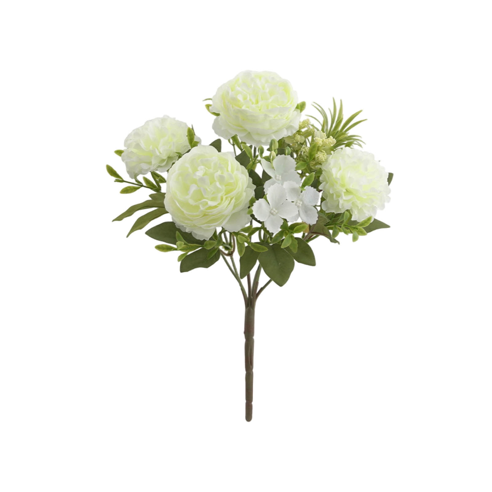 Artificial Rose Peony Bouquet | 6-Head Silk Flowers | 32cm Tall | Peony ...