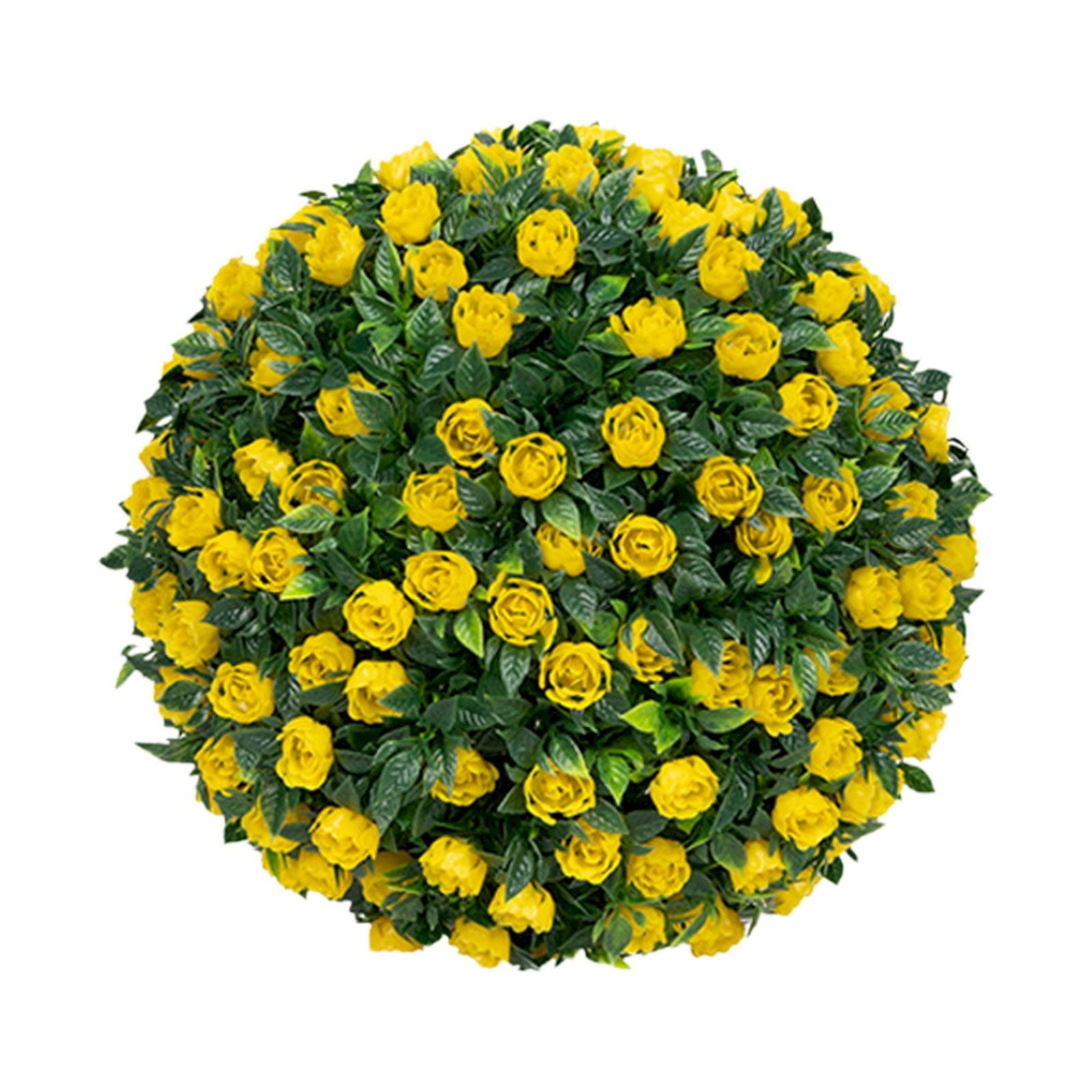 Artificial Rose Topiary Plant – 20cm Decorative Indoor Outdoor Home ...