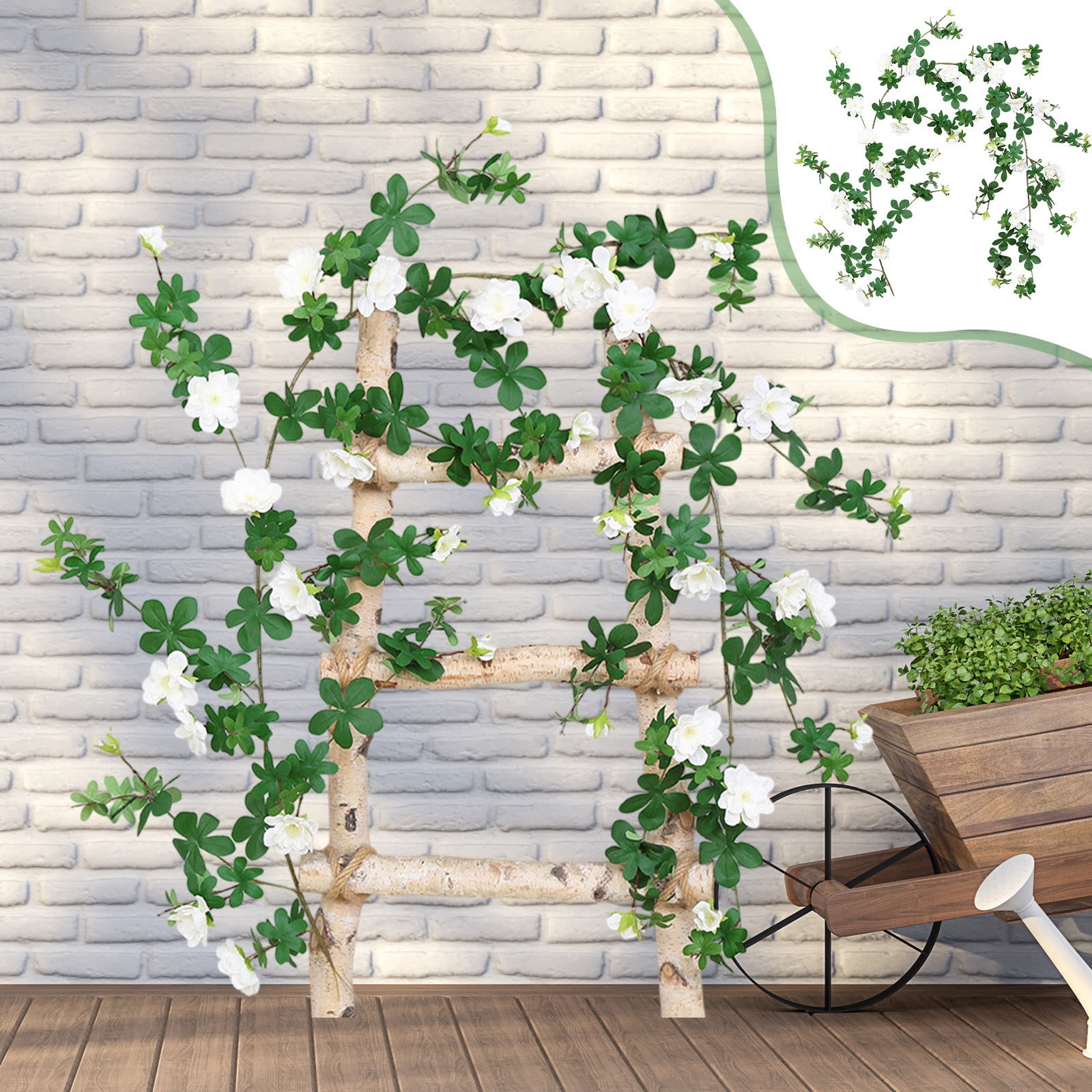 Artificial Rose Vine Garland | Decorative Plastic Rattan with Realistic ...