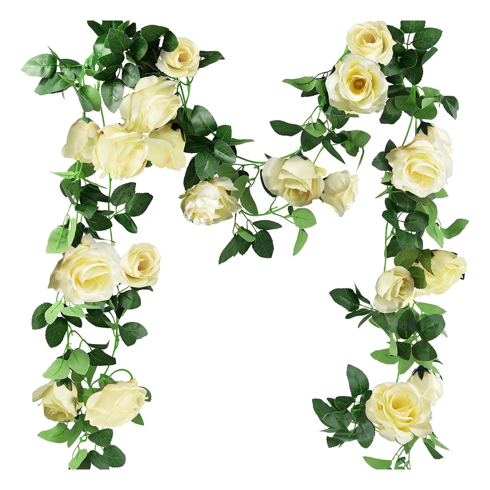 Artificial Rose Vine Garland - Hanging Flower Garlands for Wedding Arch ...