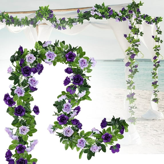 Artificial Rose Vine Garland Verdsylv 1 String Artificial Multi-Head ...