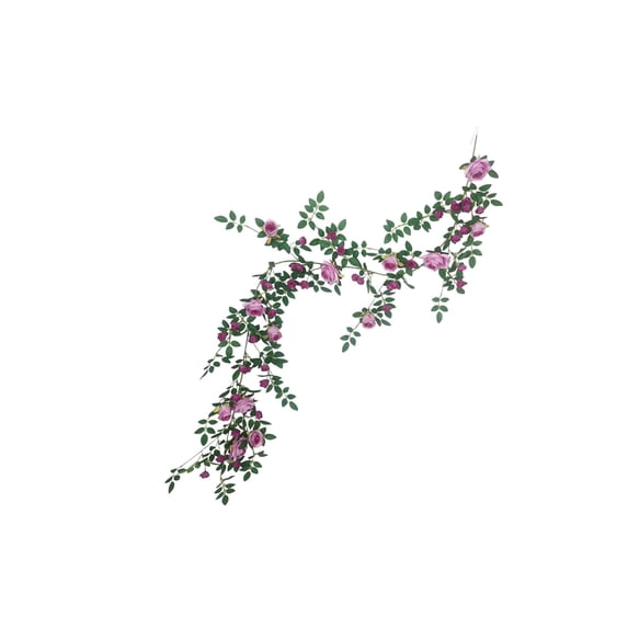 Artificial Rose Vine Garland, lifelike leaf hanging flower vine, low ...