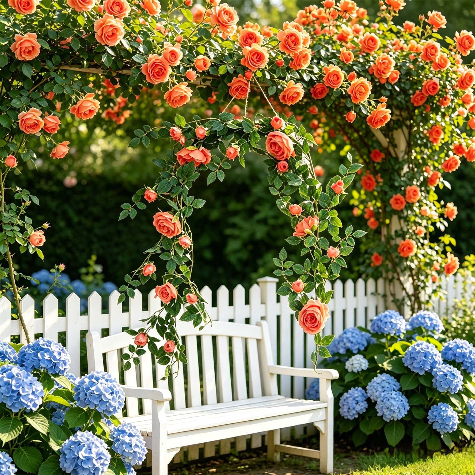 Artificial Rose Vines Garland - Lifelike, Flexible Hanging Decoration ...