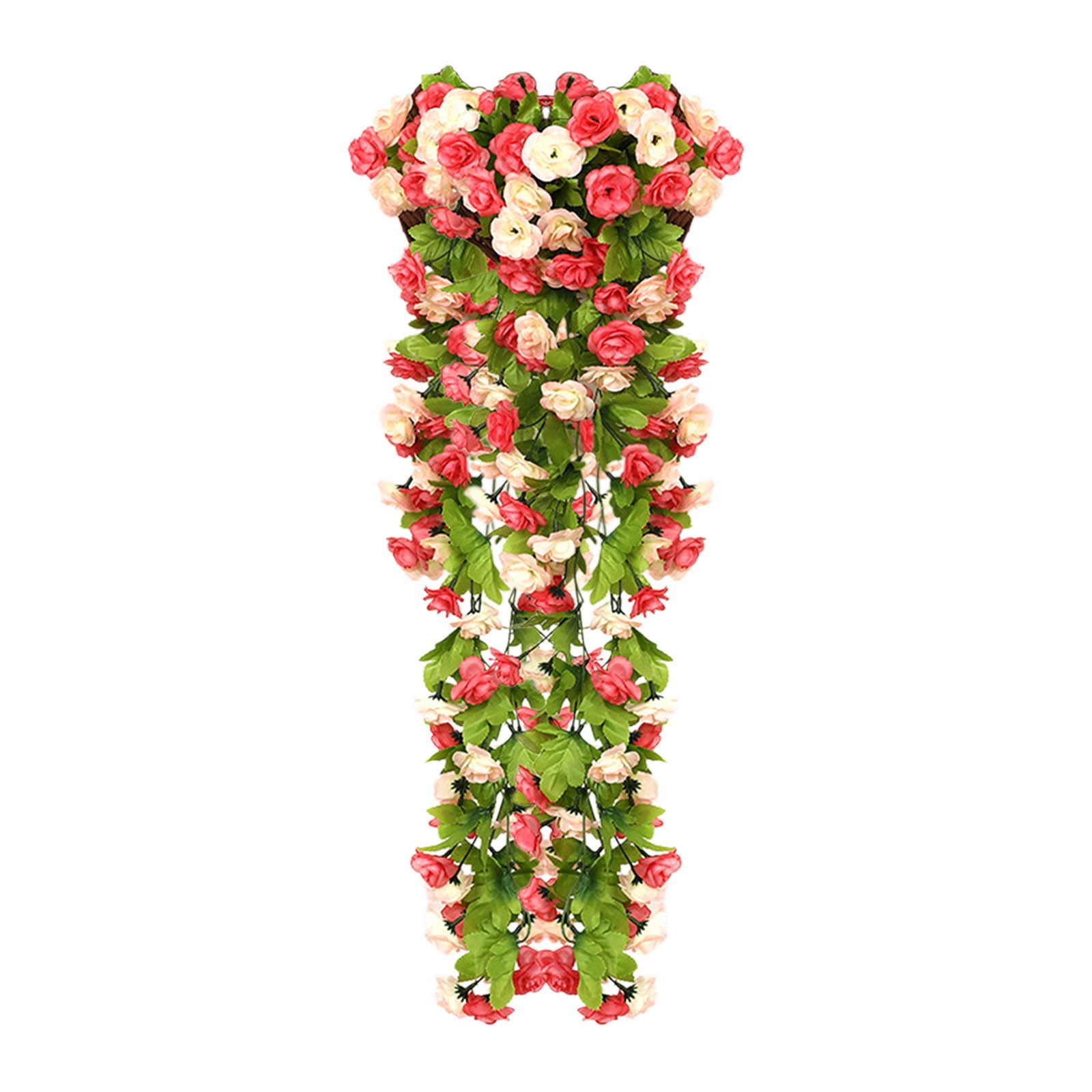 Artificial Rose Violet Flower Rattan Garland 85cm – Indoor Outdoor ...