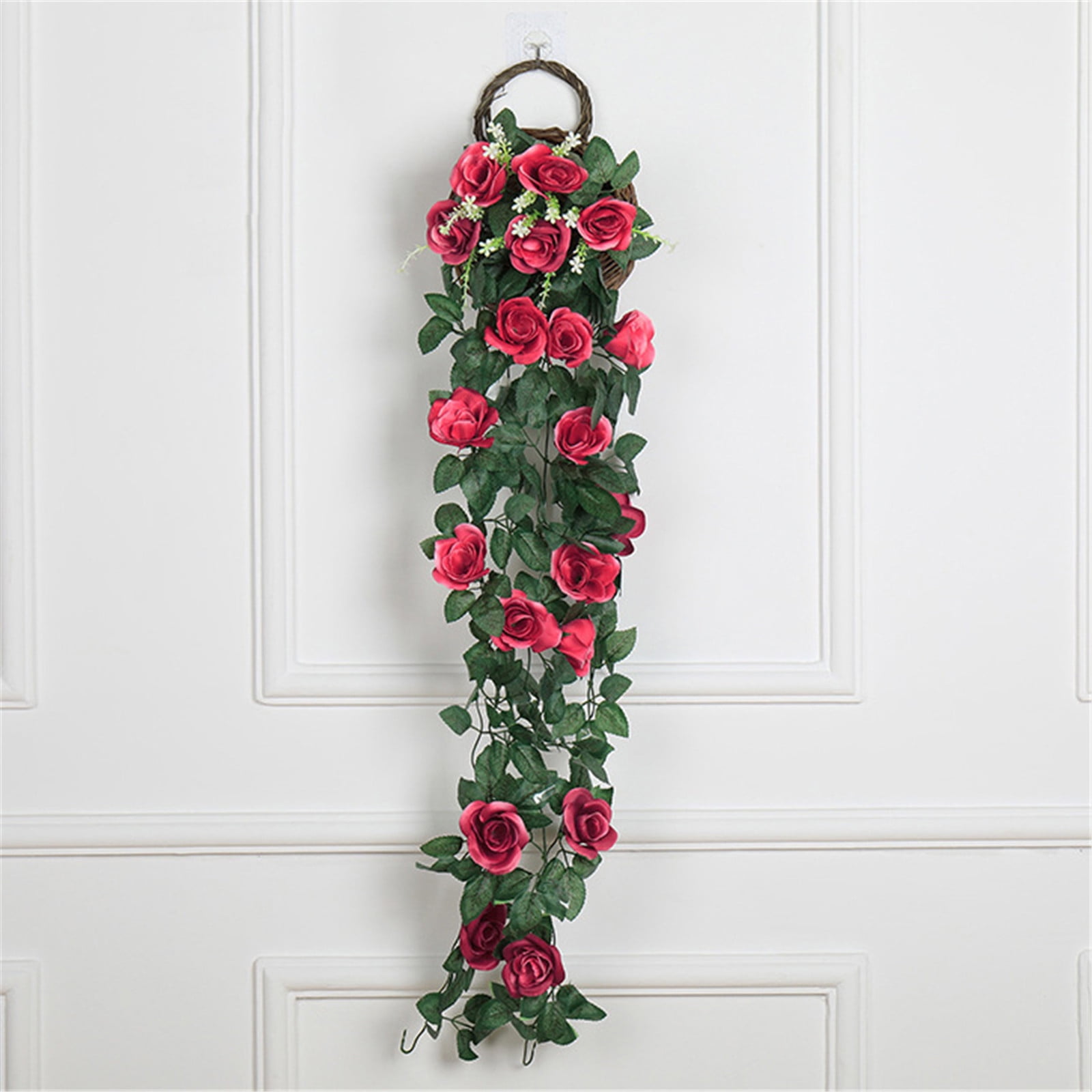 Artificial Rose Wall Hanging Flowers 2.95Ft Artificial Rose Vine ...