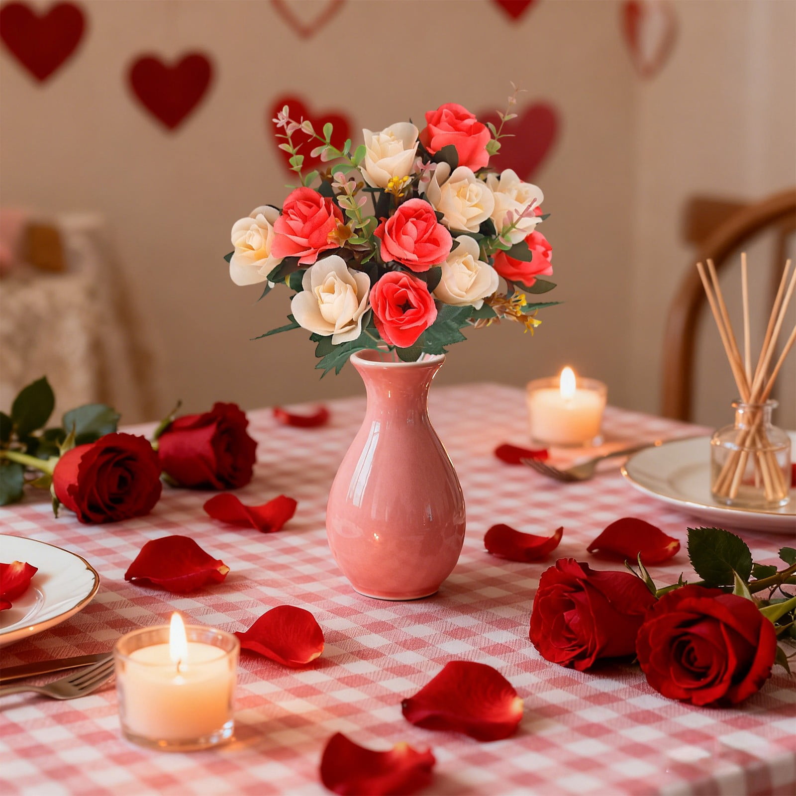 Artificial Roses 1PC,Silk Flowers 12.99x6.30x2.36in,Wedding & Home ...