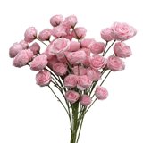 Artificial Roses 6 Heads Silk Flower Roses with Stems Fake Rose Bouquet ...