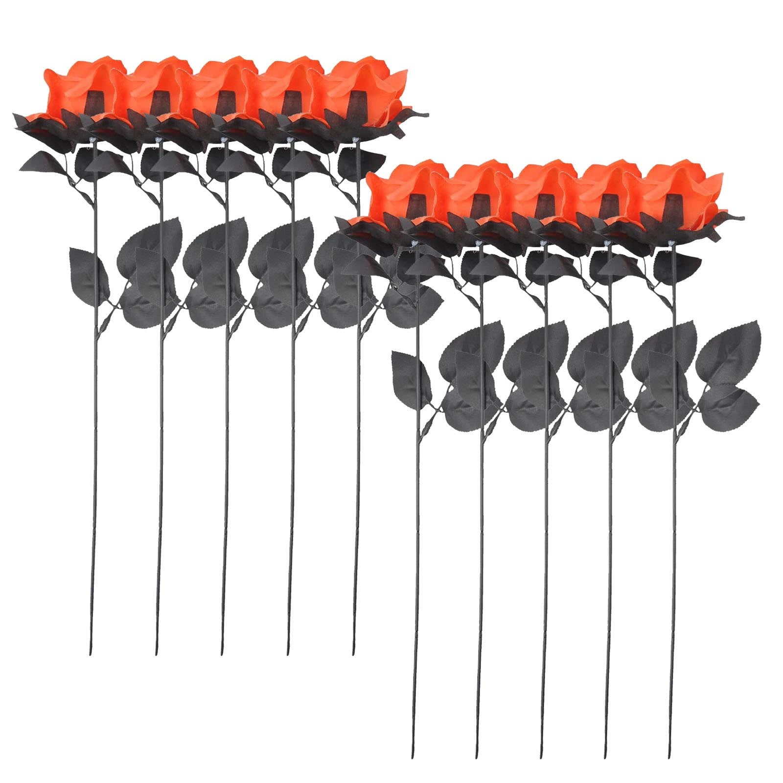 Artificial Roses Bundles for Spring,Fake Roses Flowers,10pcs Halloween ...