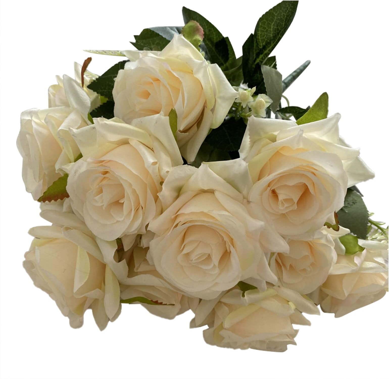 Artificial Roses Flowers 12 Pcs Silk Roses Bouquet with Stem Realistic ...