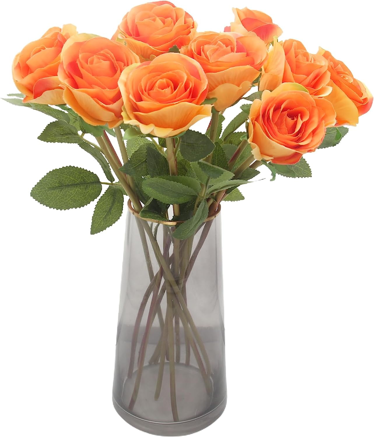 Artificial Roses Flowers for Flower Arrangement, 12 Pcs Silk Red Rose ...