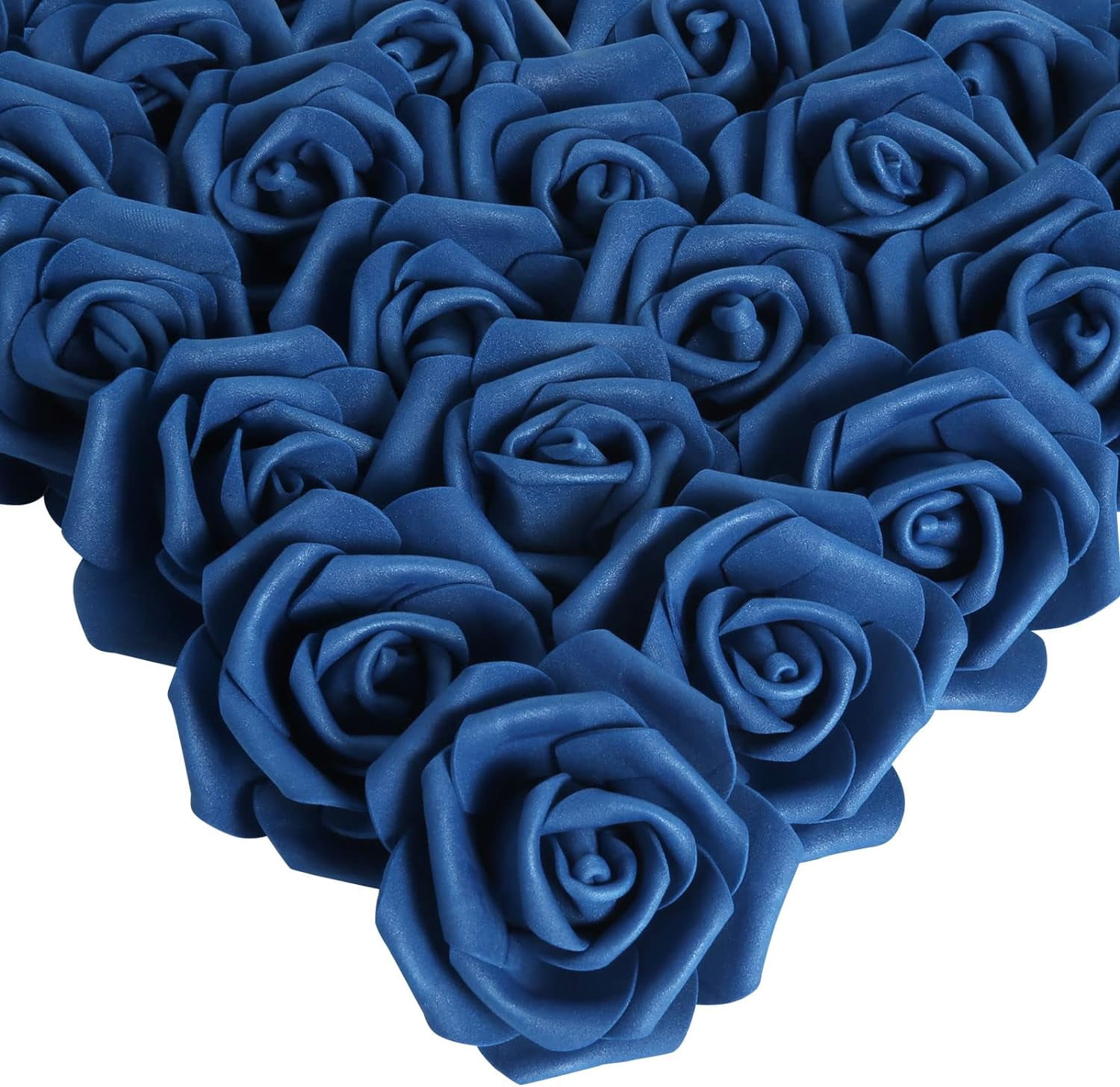 Artificial Roses Flowers Heads, Navy Blue Foam Fake Roses Bulk 3inch ...