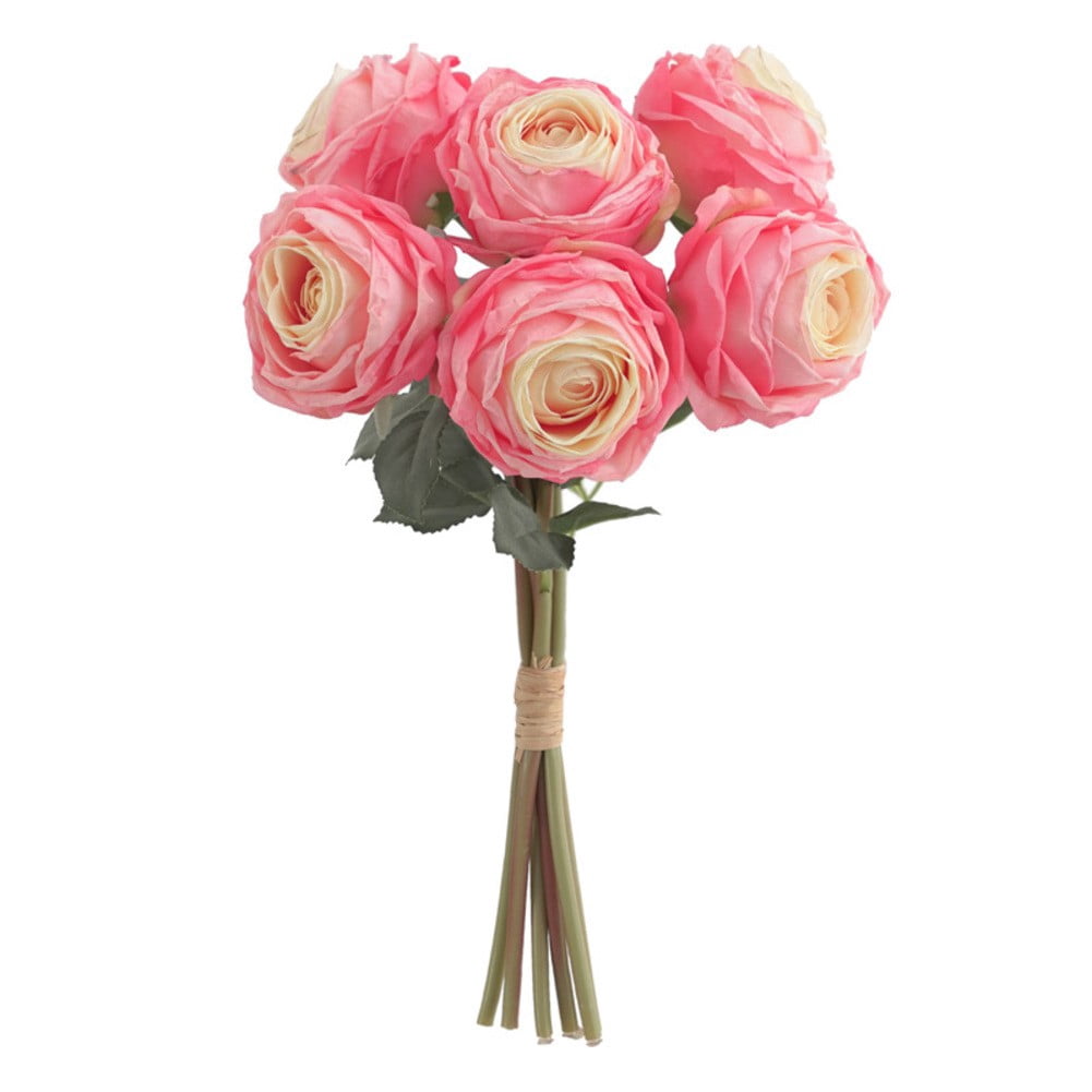 Artificial Roses Flowers Silk Flower Bouquet Fake Single Stem with Long ...