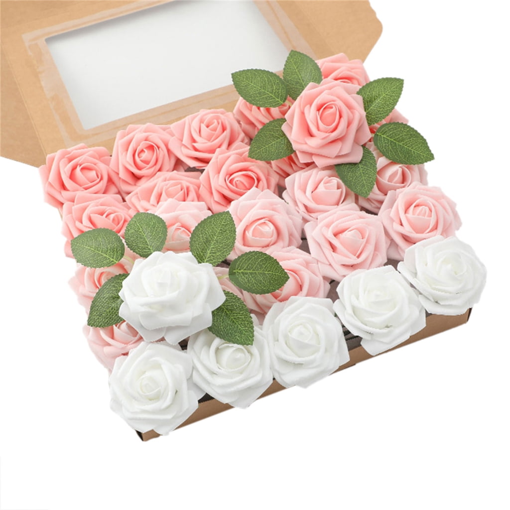 Artificial Roses Flowers for Wedding Bouquet Tabletop Bridal Party Mall ...
