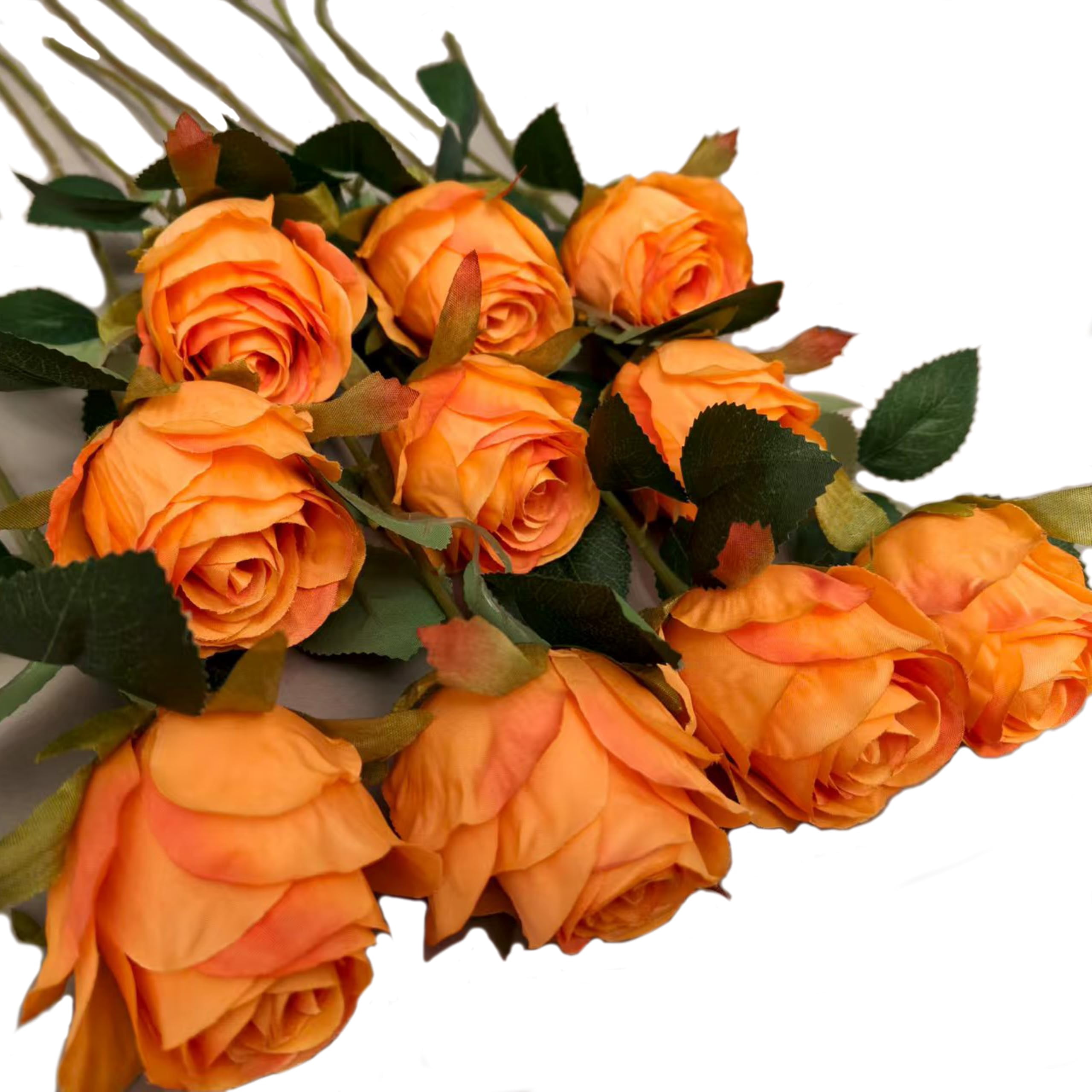 Artificial Roses，Lifelike Single Stem Fake Roses with Natural Petal ...