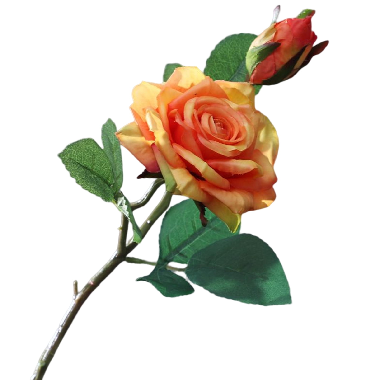 Artificial Roses, Real Touch Silk Flowers, Realistic Single Fake Flower ...