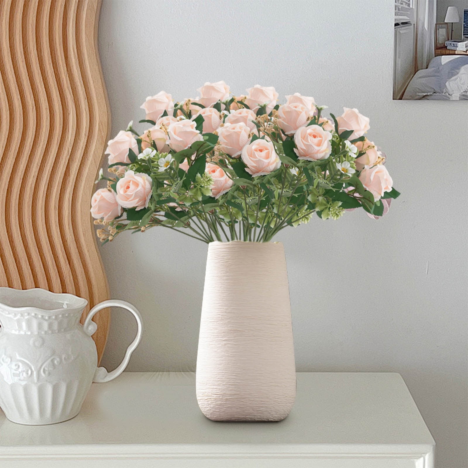 Artificial Roses, Realistic Roses Artificial Flowers, Silk Roses Faux ...