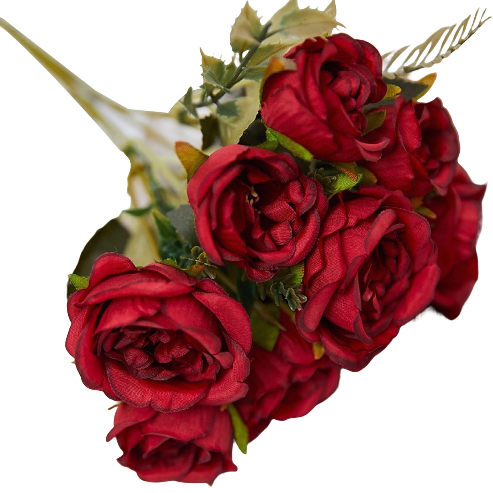 Artificial Roses Stem Roses Artificial Flowers Bulk Realistic Silk Rose ...