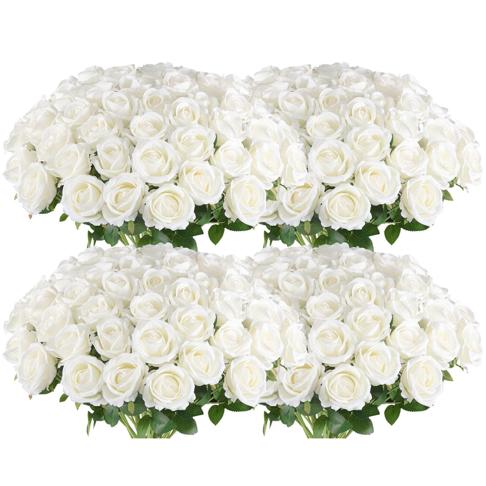 Artificial Roses in Bulk, Fake Silk Roses Realistic Roses for Wedding ...