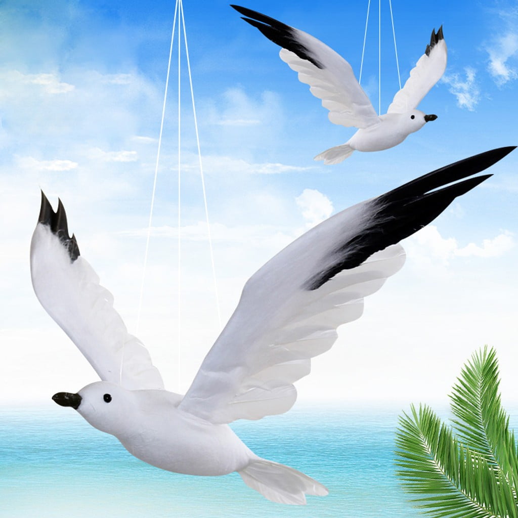 Artificial Seagull- Shaped Pendant Flying Seagulld Wall Decor Flying ...