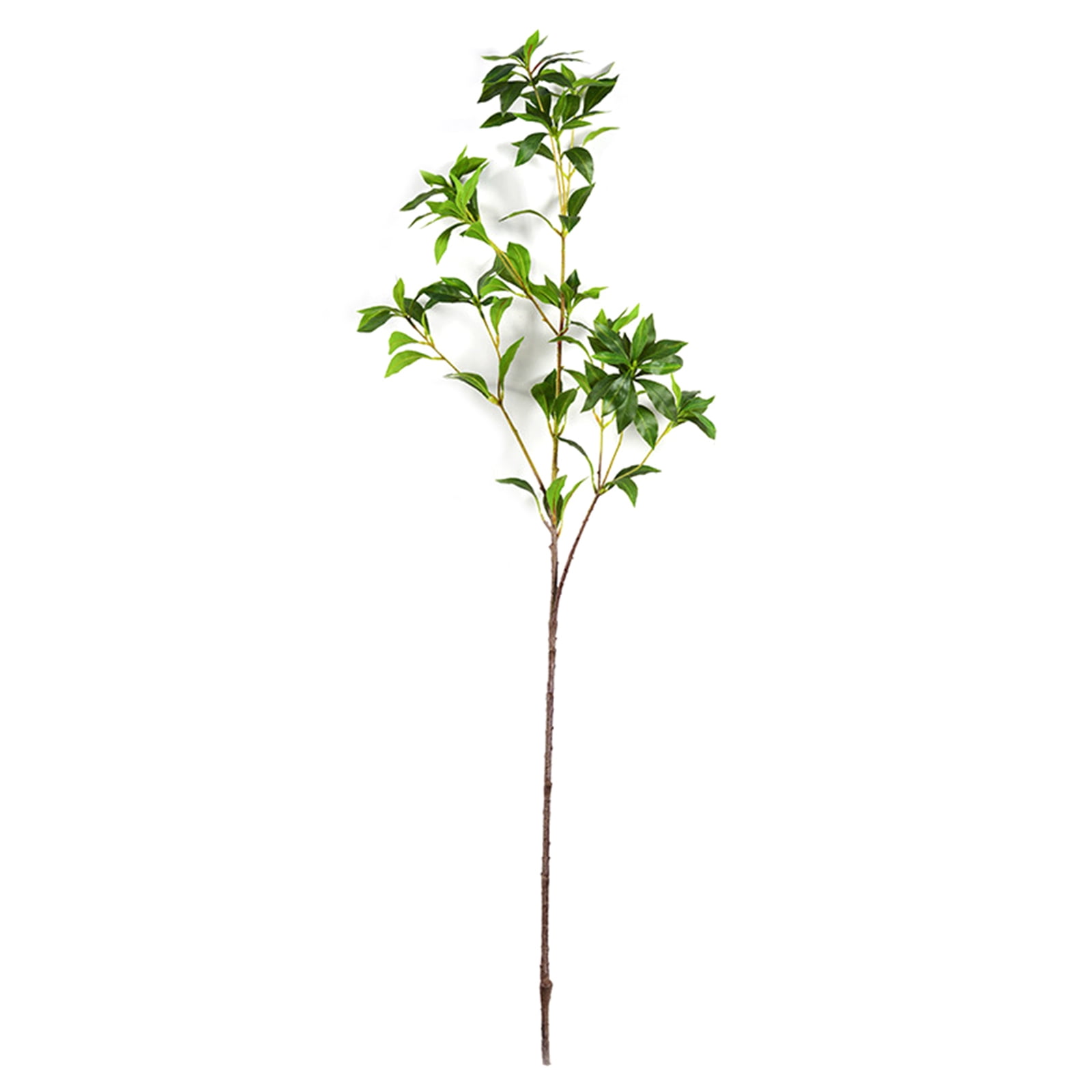 Artificial Shrub Plant Real Touch Fake Green Leaf Stem Silk Greening ...