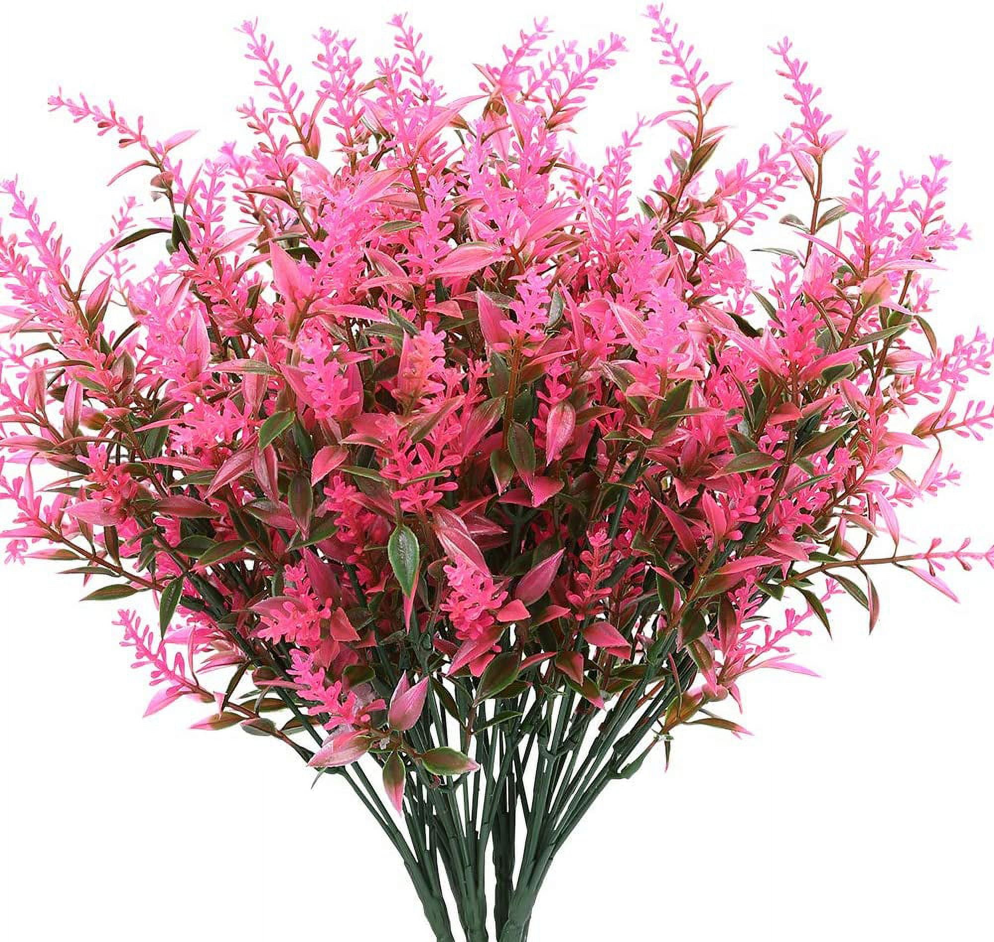 Artificial Shrubs Bushes 4 Pack Fake Outdoor UV Resistant Plants ...
