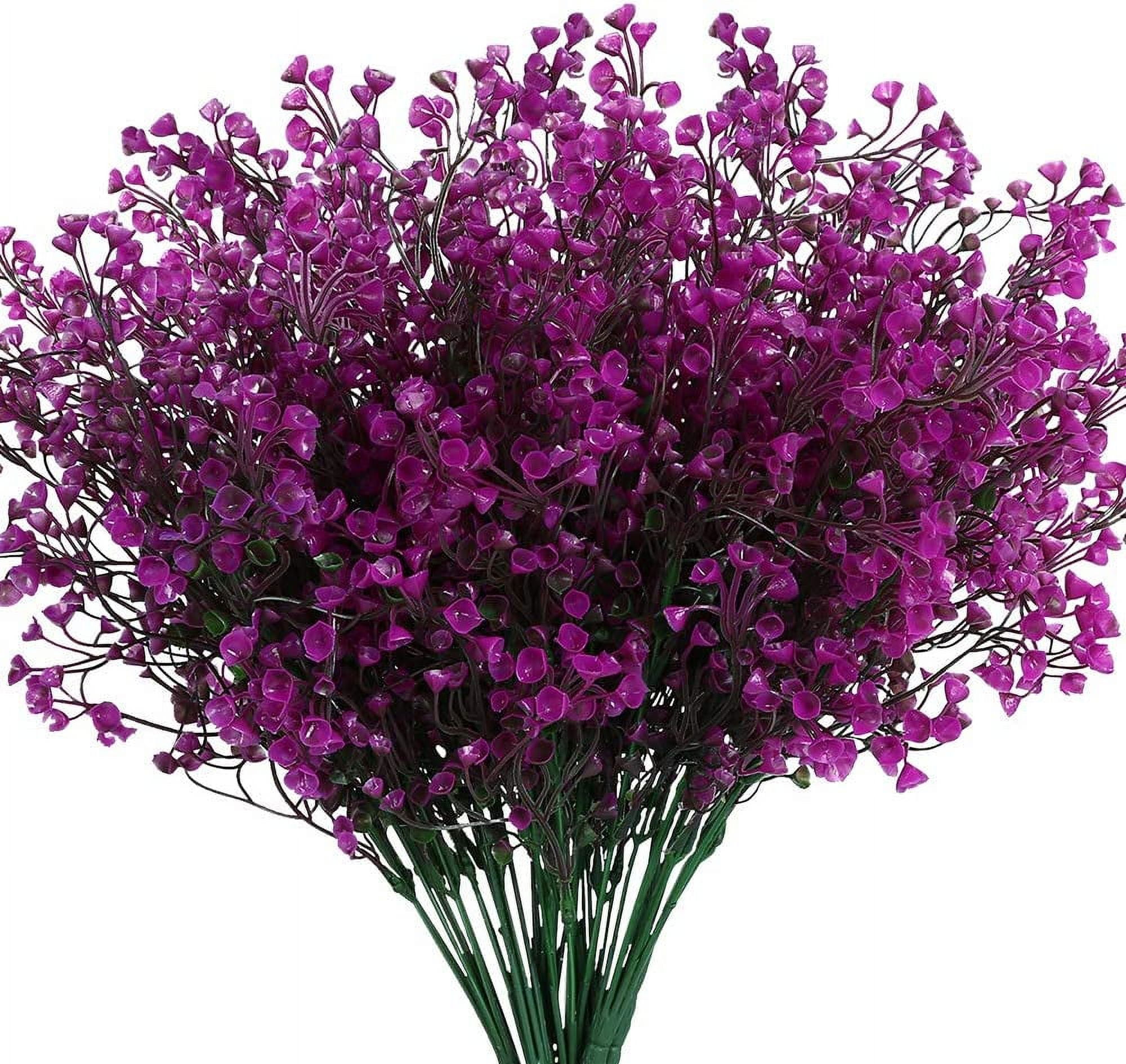 Artificial Shrubs Bushes Pack Fake Outdoor UV Resistant Plants Flowers ...