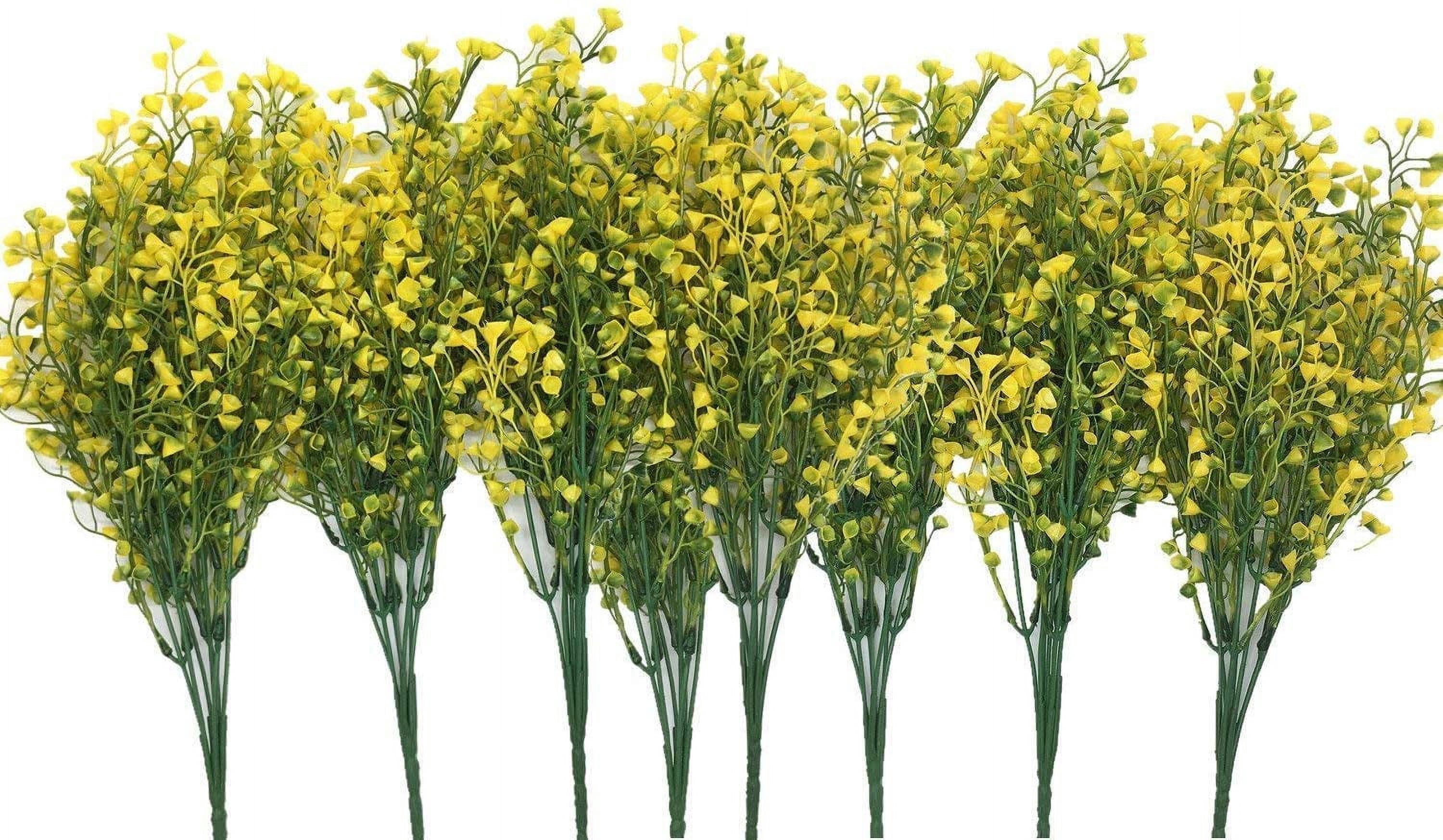 Artificial Shrubs Bushes, Plastic Fake Plants Wedding Indoor Outdoor ...