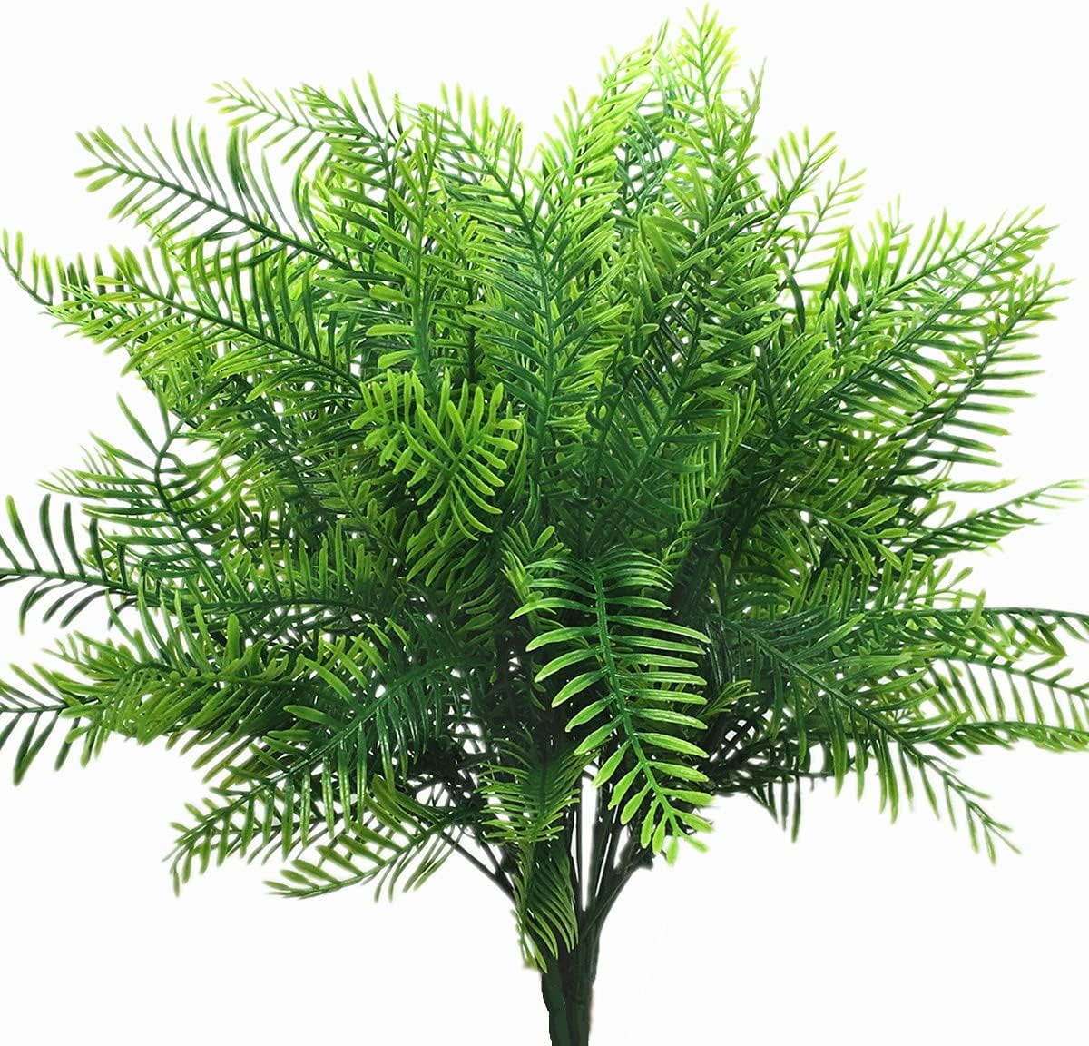 Artificial Shrubs, Plastic Plants Bamboo Grass Fake Green Bushes ...