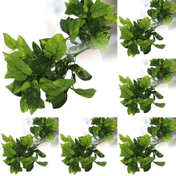 Artificial Shrubs Green Bushes 13 Inch, Grass Greenery Stems for Indoor ...