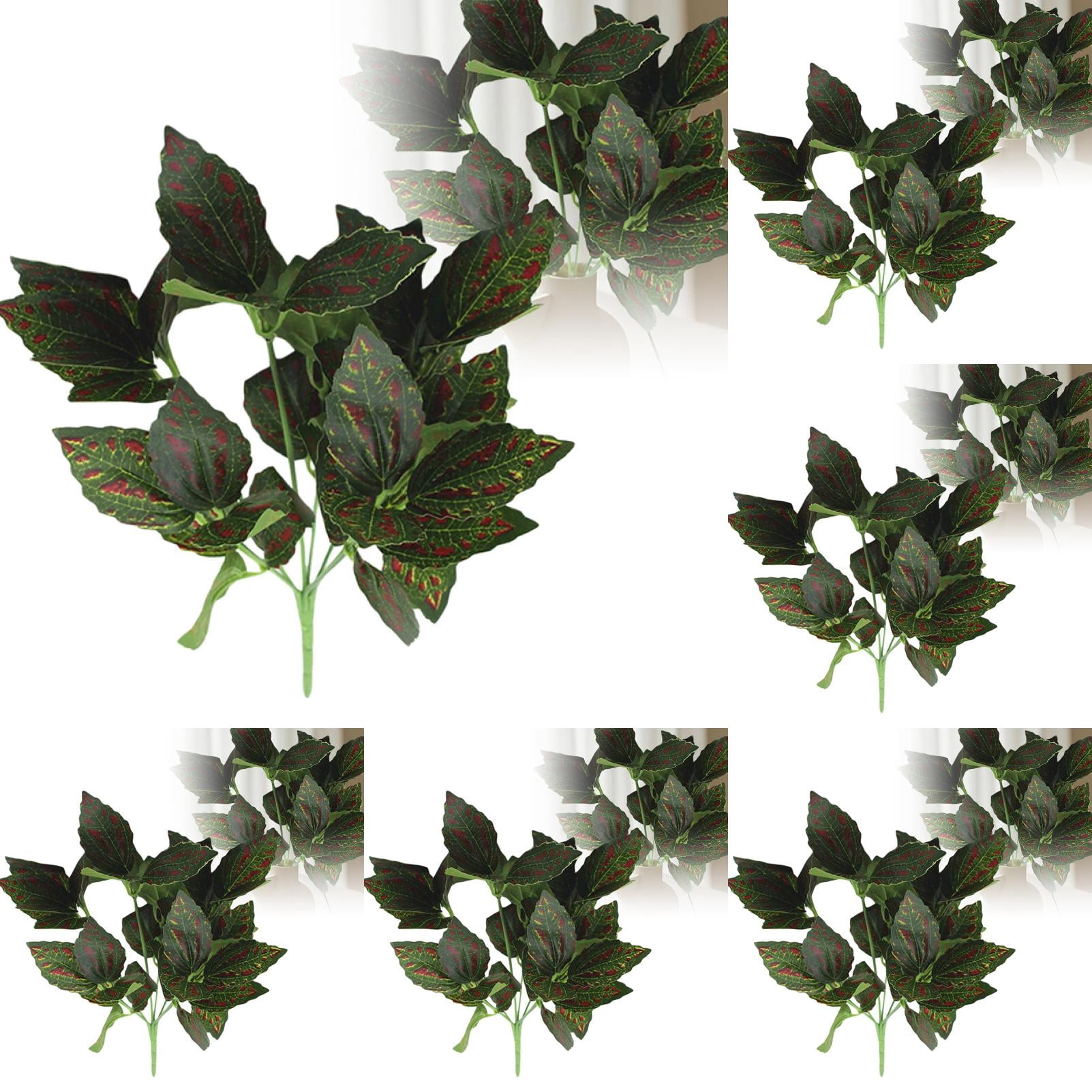 Artificial Shrubs Green Bushes 13 Inch, Grass Greenery Stems for Indoor ...