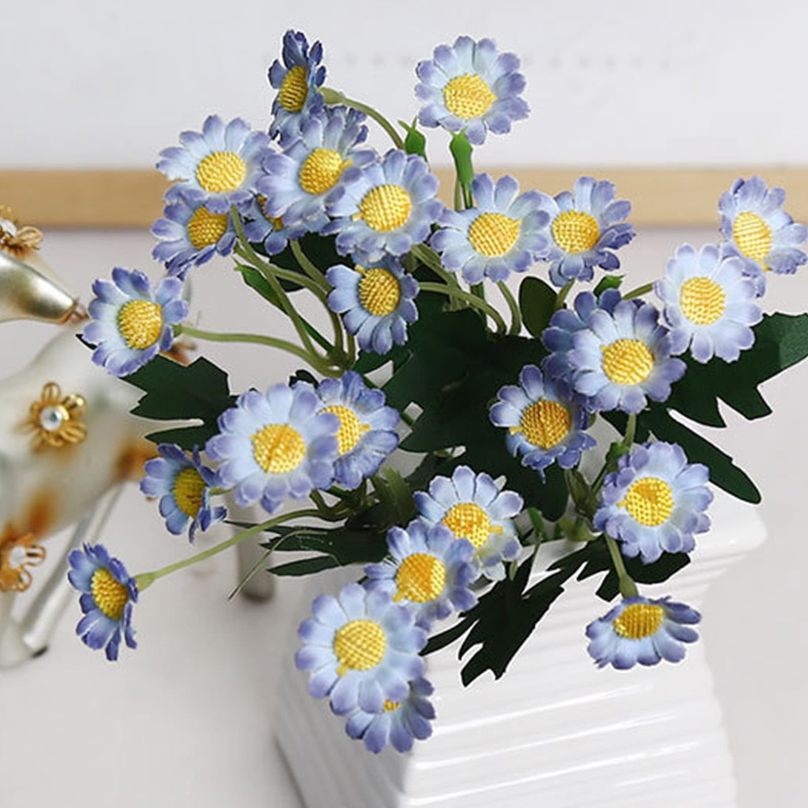 Artificial Silk Chamomile Daisys, Fake Wedding Flowers, 12-Piece ...